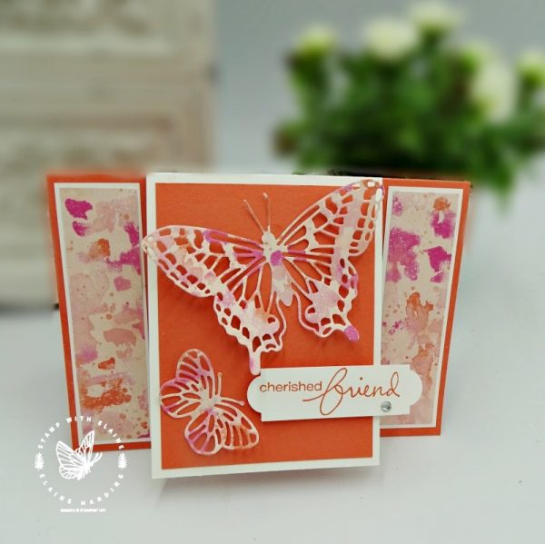 How to create a fun fold card - Stamp with Elaine