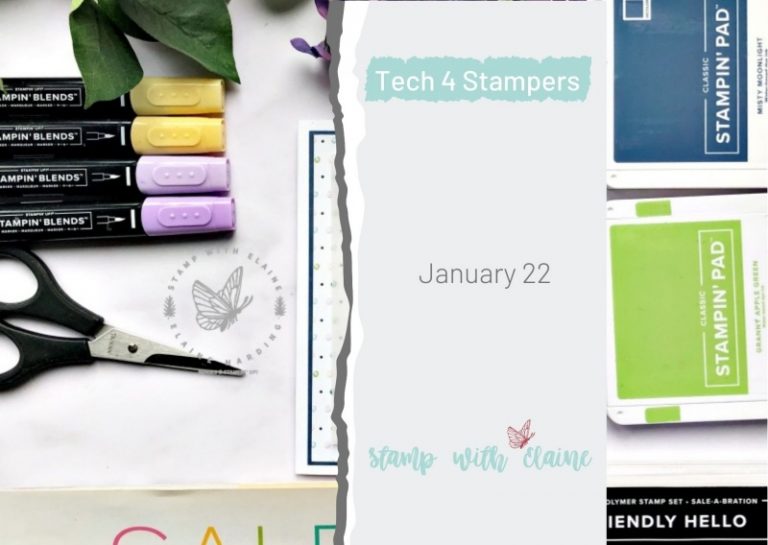 Sale-a-bration for Tech 4 Stampers Blog Hop - Stamp with Elaine