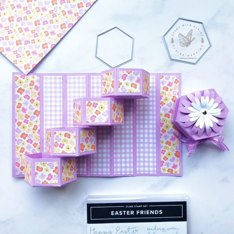 Hexagonal Stepper Box - Beautiful Shapes - Stamp with Elaine