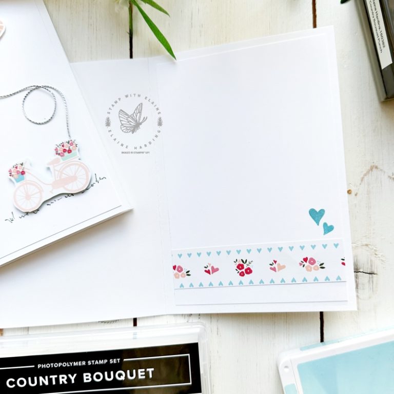 Clean & Simple card - Country Bouquet - Stamp with Elaine