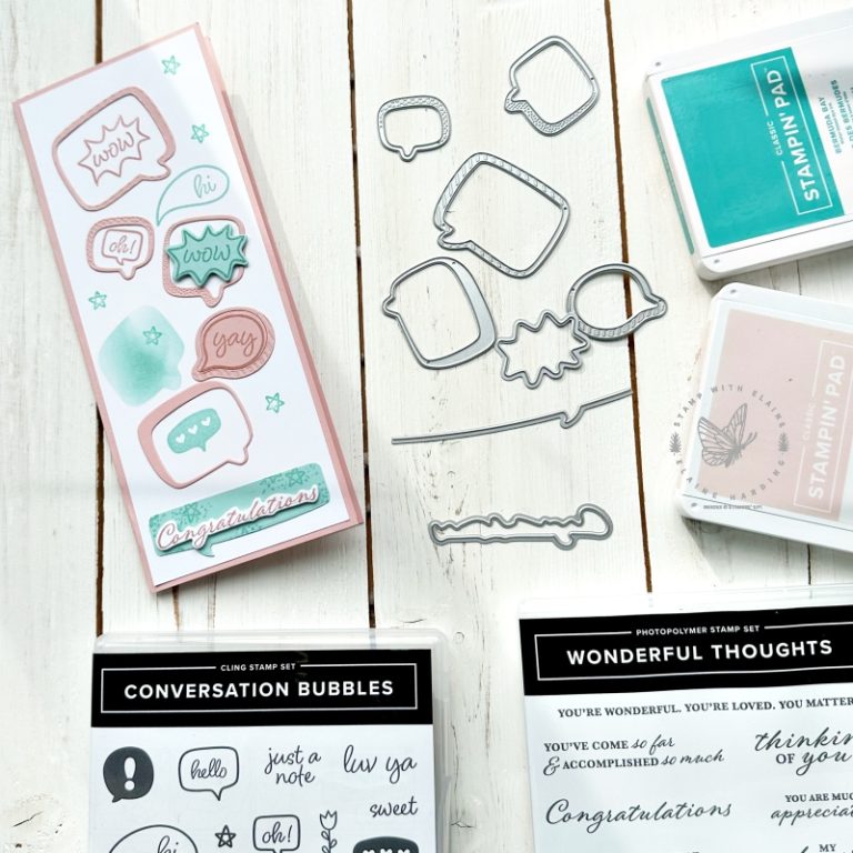 Conversation Bubbles retiring and a sneak peek - Stamp with Elaine