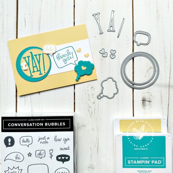 Conversation Bubbles retiring and a sneak peek - Stamp with Elaine