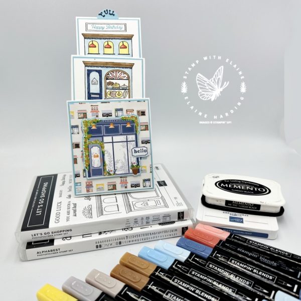 Triple tier slider - Lets go shopping - Stamp with Elaine