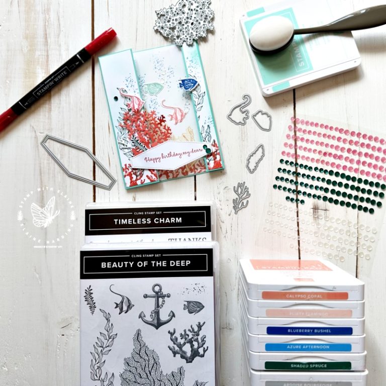 How to Make a See Through Card with Beauty of the Deep - Stamp with Elaine