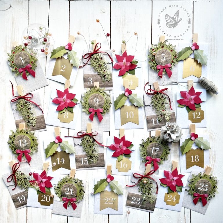 Rustic Christmas Countdown Kit - Stamp with Elaine