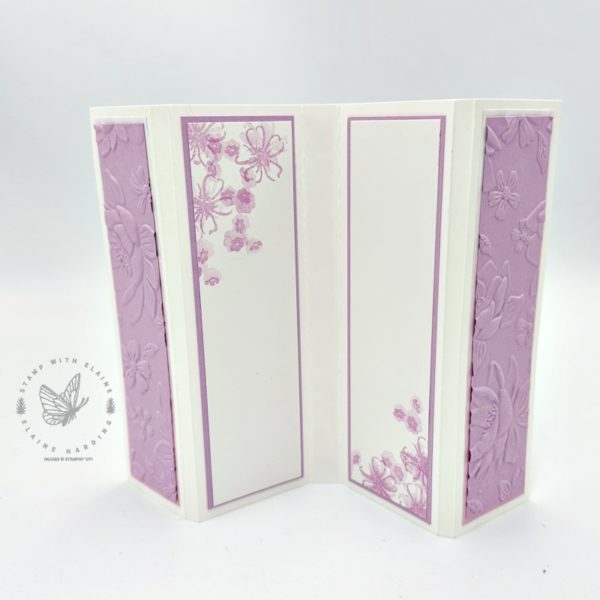 Fun Fold card - Unbounded Beauty Suite - Stamp with Elaine