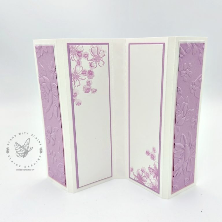 Fun Fold card - Unbounded Beauty Suite - Stamp with Elaine