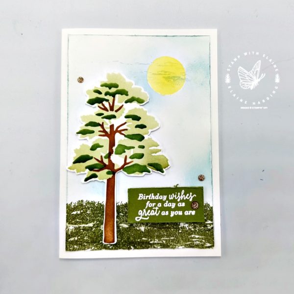 Masking with Frosted Forest - Stamp with Elaine
