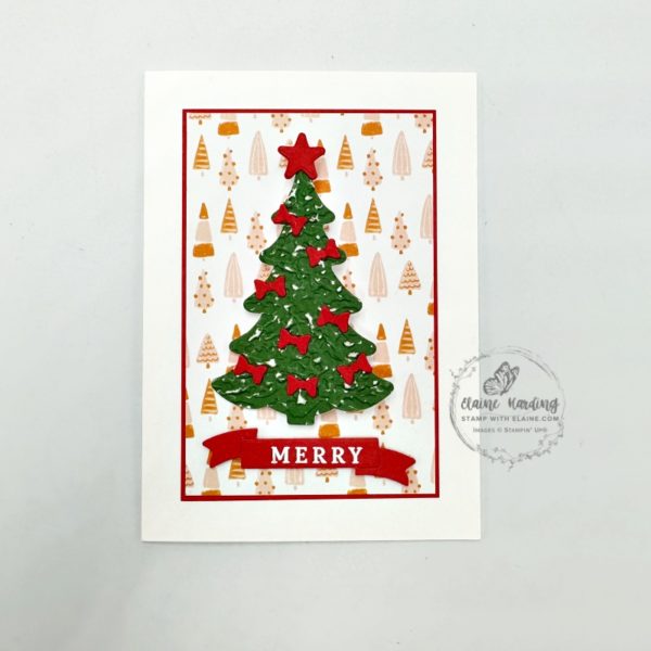 Six Decorative Tree cards - Stamp with Elaine