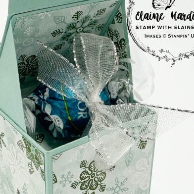 Table favour - lift reveal box - Stamp with Elaine