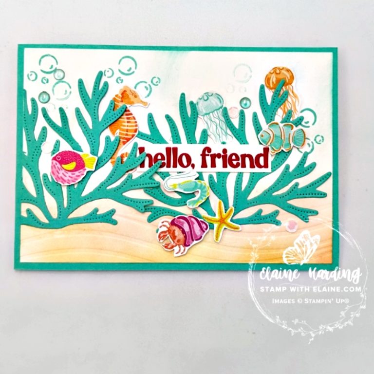 Nautical themed card - Ocean Friends - Stamp with Elaine