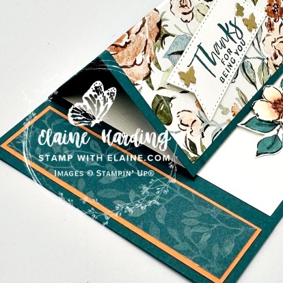 Centre easel card - Charming Day - Stamp with Elaine