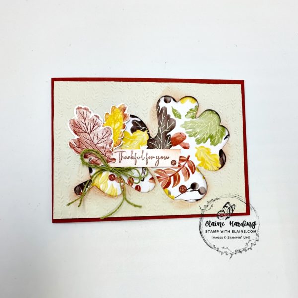 Landscape autumn card - Gathering Moments - Stamp with Elaine