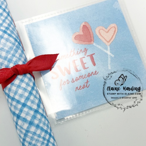 Gift sweet tube for Valentine - Stamp with Elaine