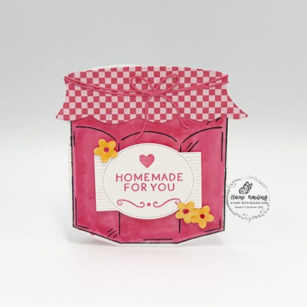 Cute jam jar shape card - Stamp with Elaine