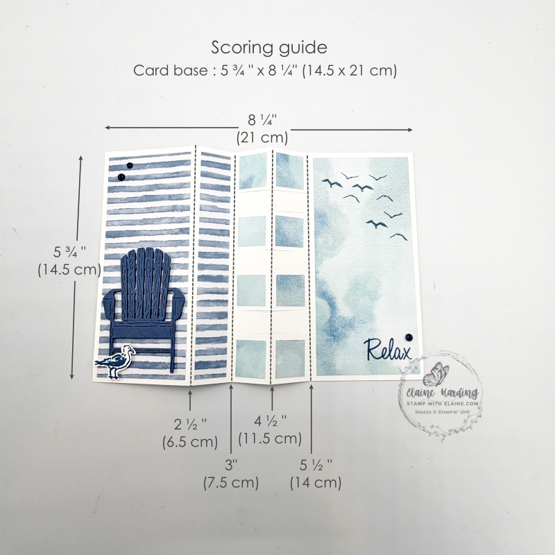 Pop-out column card - Lakeside Retreat - Stamp with Elaine